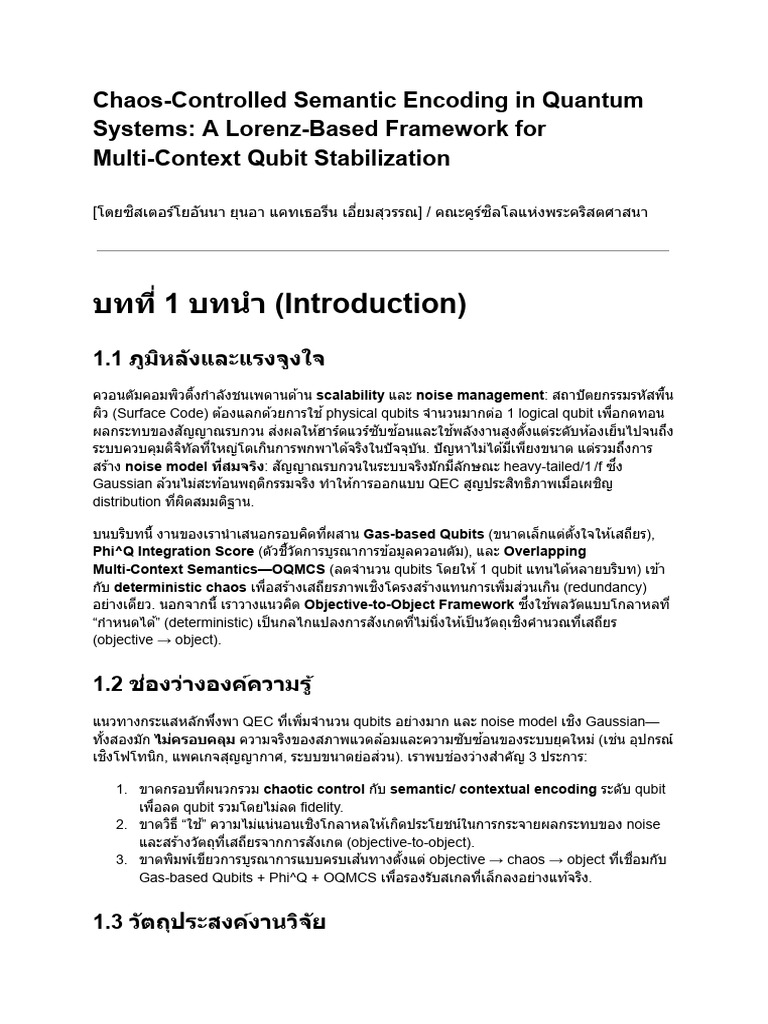 Chaos-Controlled Semantic Encoding in Quantum Systems - A Lorenz-Based ...
