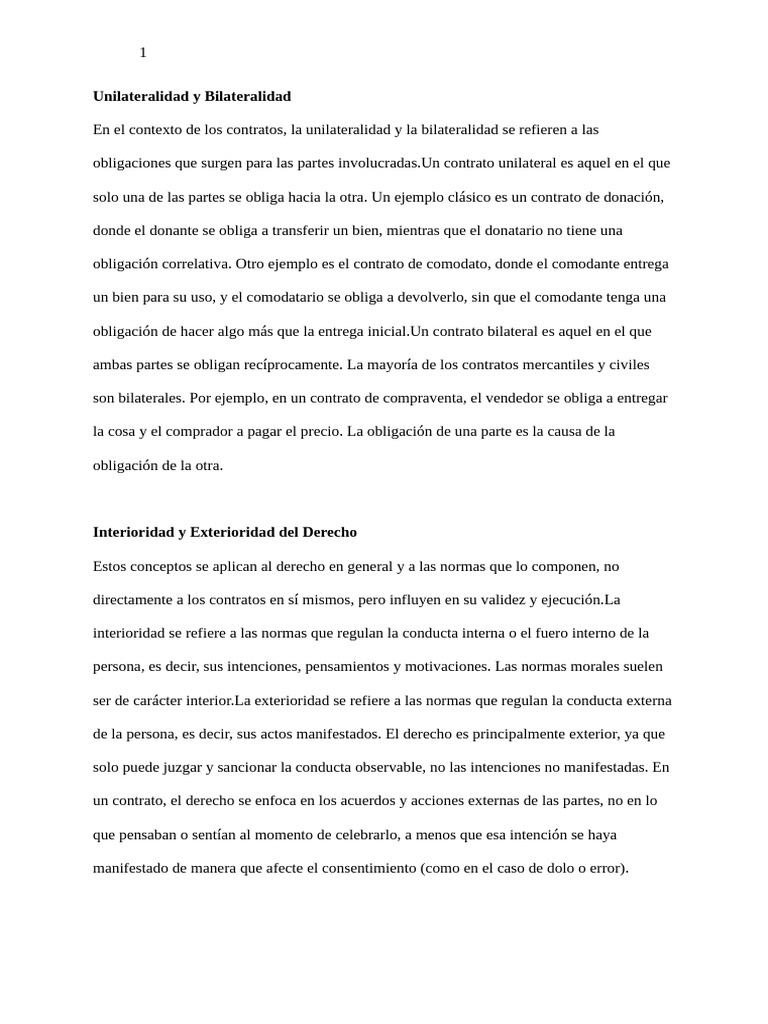Unilateralidad y Bilateralidad | PDF | Autonomía | Justicia