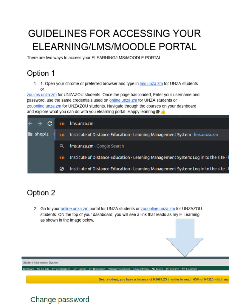 Elearning Lms Moodle Portal | PDF