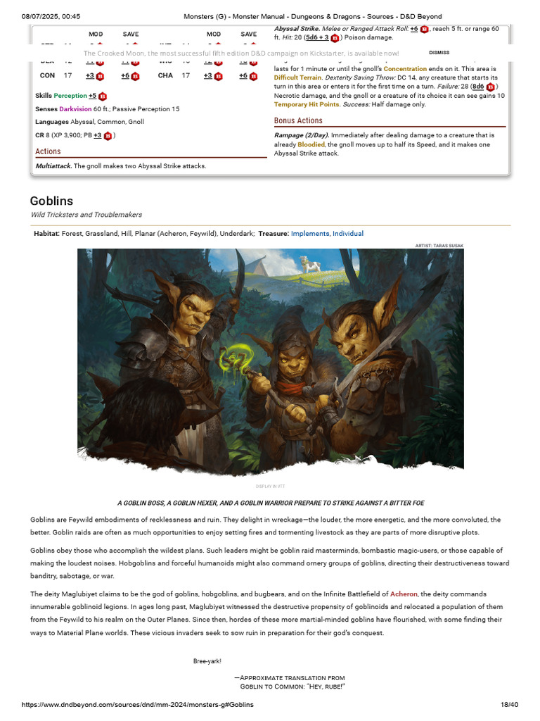 Monsters (G) - Monster Manual - Dungeons & Dragons - Sources - D&D ...