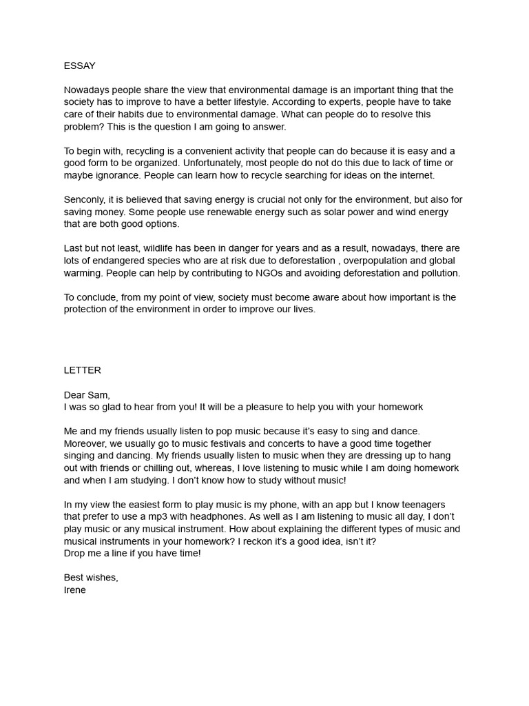 Writting Test 5 | PDF