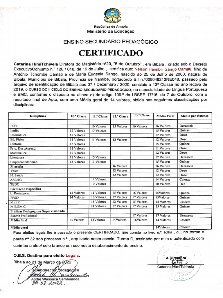 Certificado Unilab | PDF