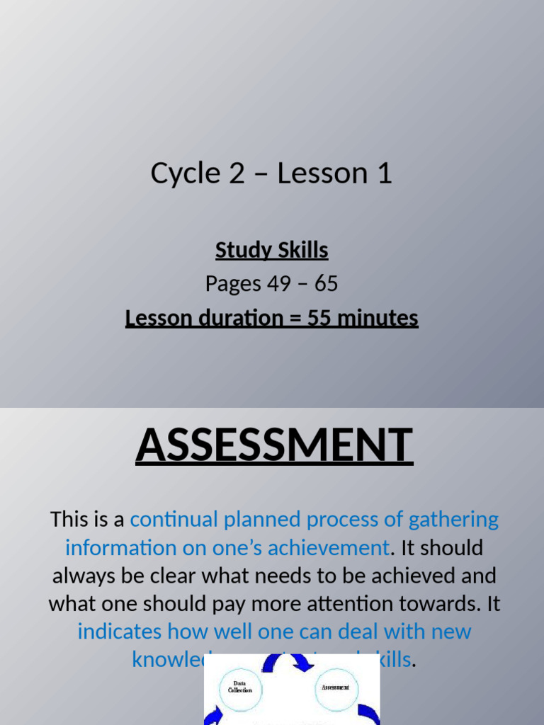 Essential Study Skills and Assessments | PDF | Educational Assessment ...