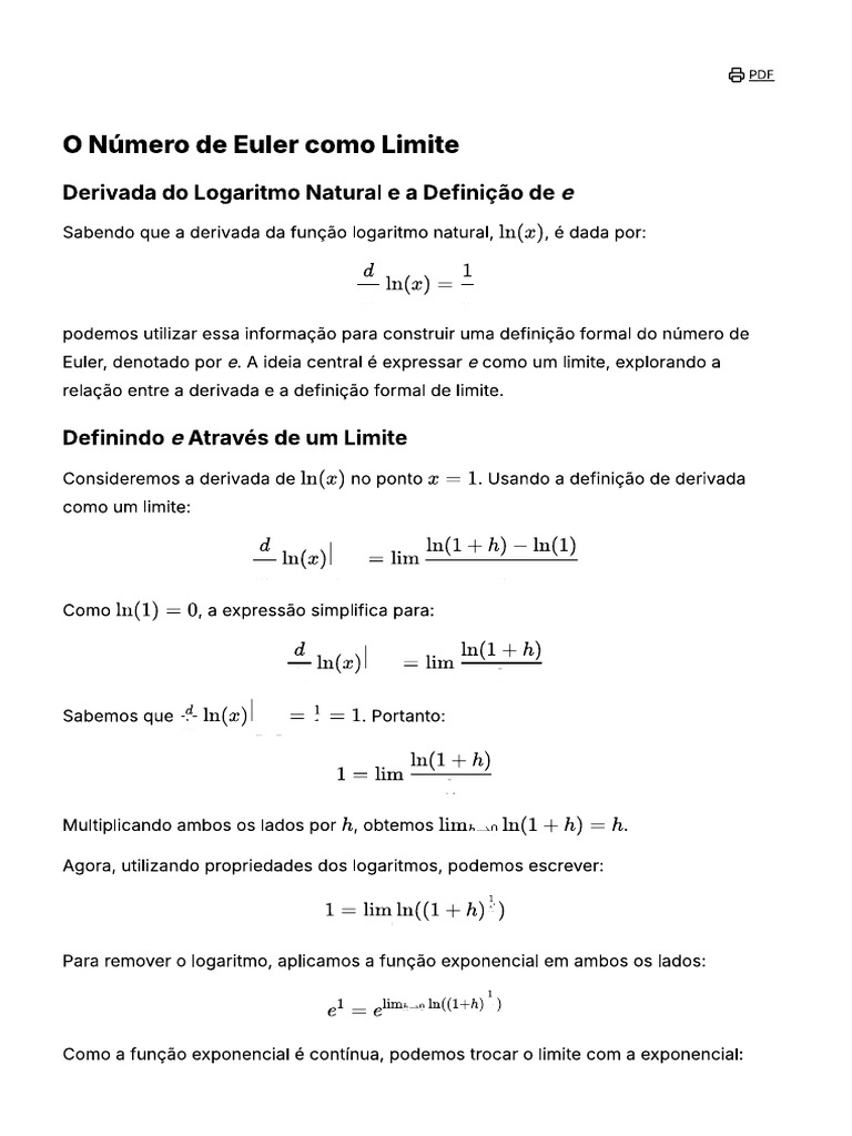 Euler Por Limite | PDF