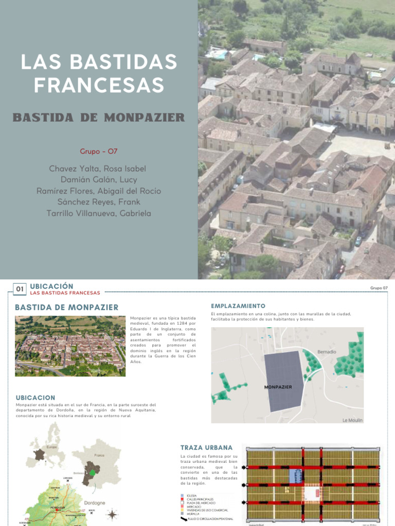 Bastida de Monpazier: Urbanismo Medieval | PDF | Techo | edificio