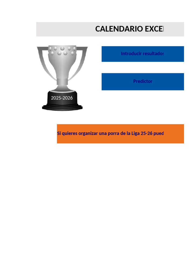Calendario Liga Española 2025-2026 Excel | PDF | la Liga | Madrid