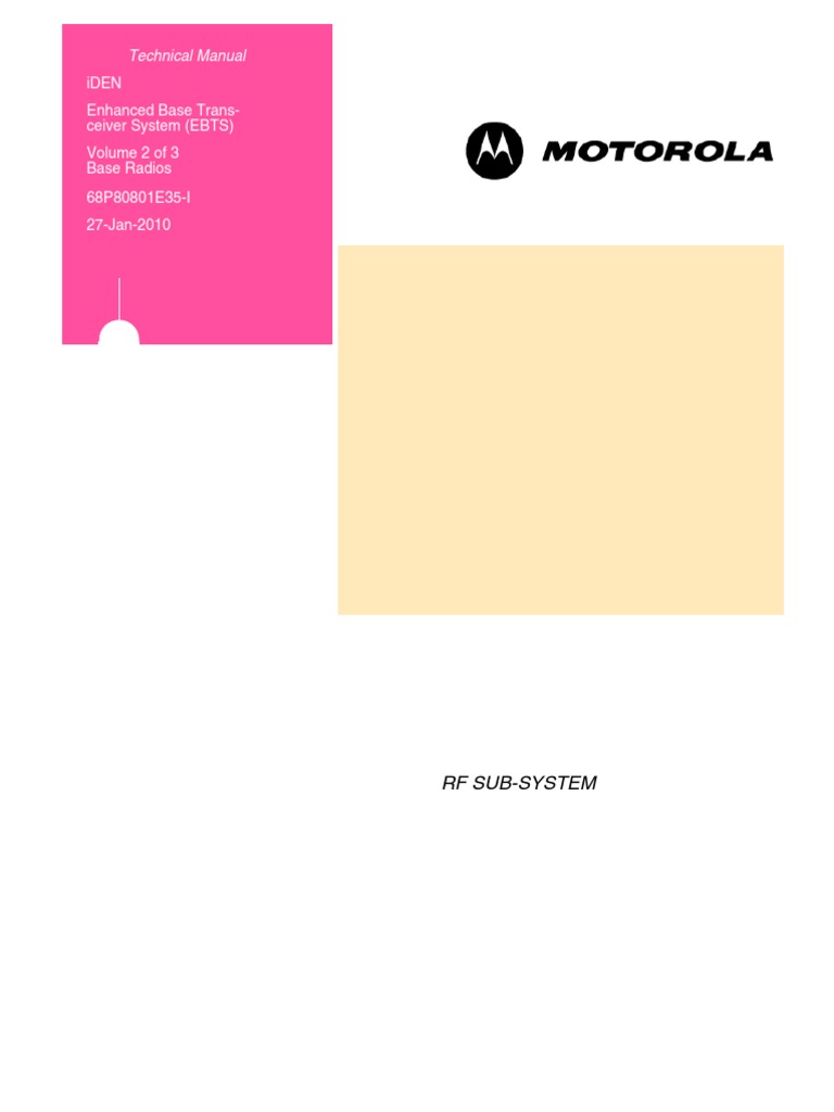 EBTS Base Radios - Volume 2 - Enhanced Base Transceiver System (EBTS ...