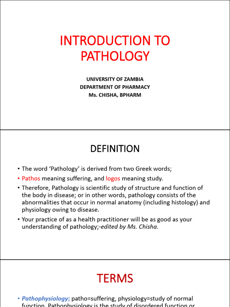 Introduction to Pathology Overview | PDF | Pathology | Medical Diagnosis
