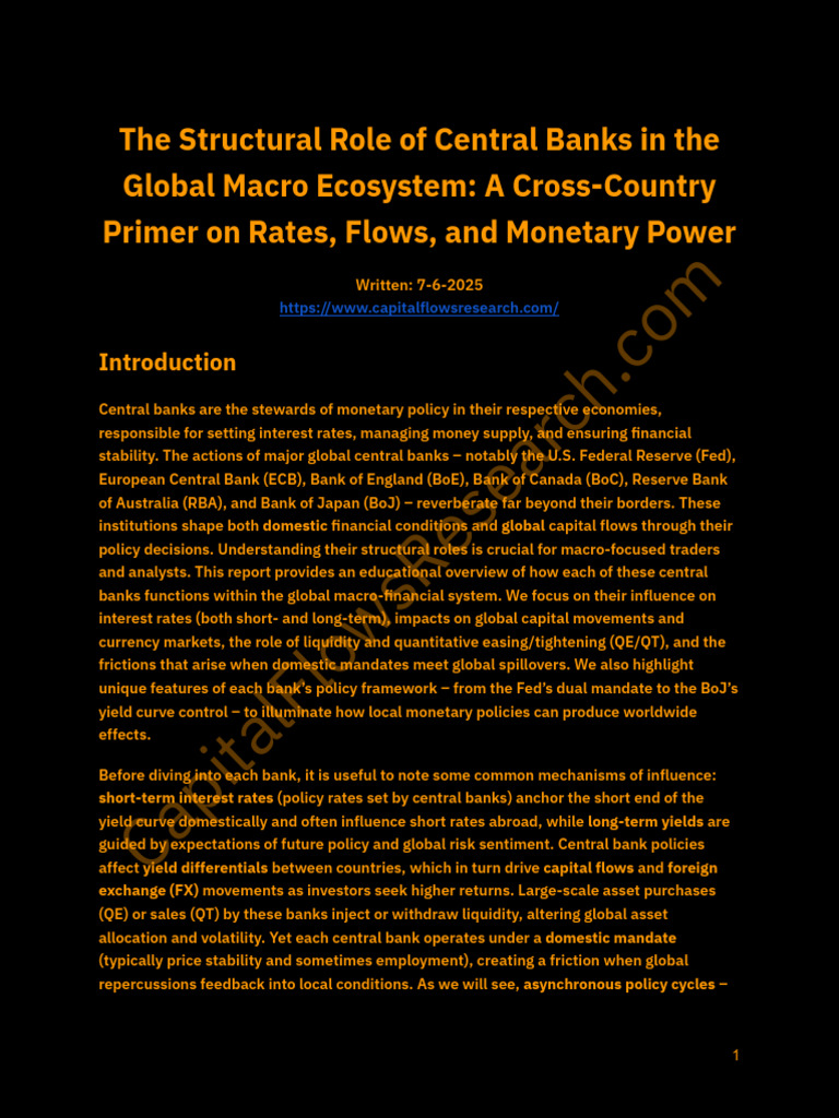 The Structural Role of Central Banks in The Global Macro Ecosystem A ...