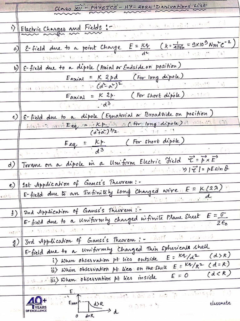 XII Half Yearly PHY, Chapter 1 To 4 | PDF