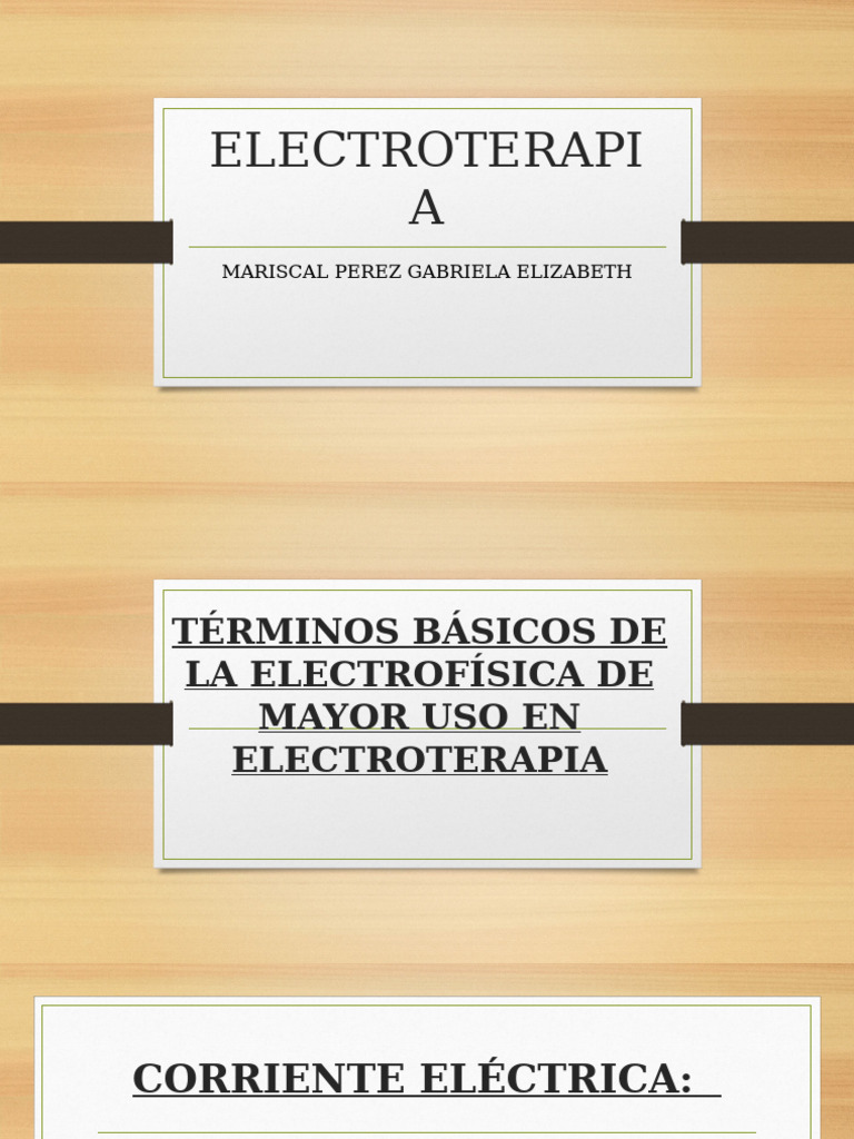 Fundamentos de Electroterapia y Corrientes | PDF | Corriente eléctrica ...
