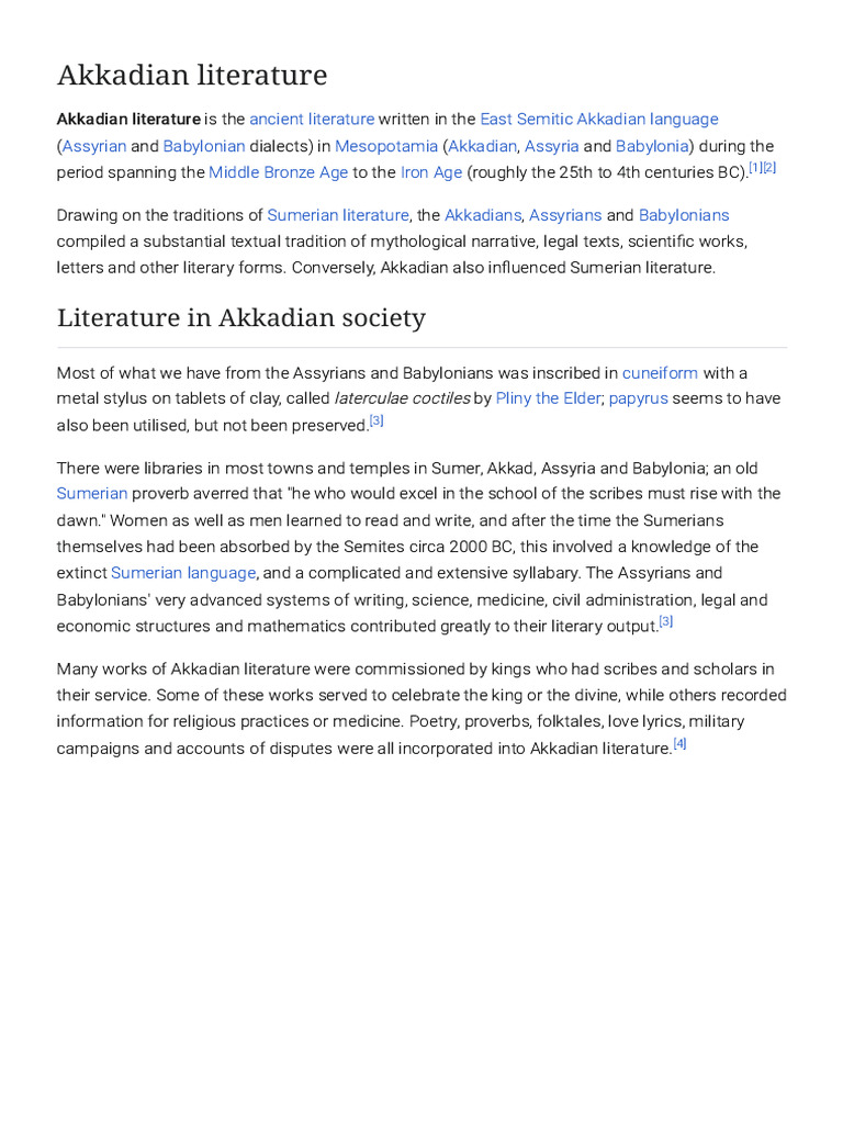 Akkadian Literature and Anzu Burlesque | PDF | Babylonia | Ancient Near ...