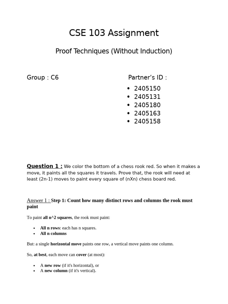 CSE 103 Assignment | PDF