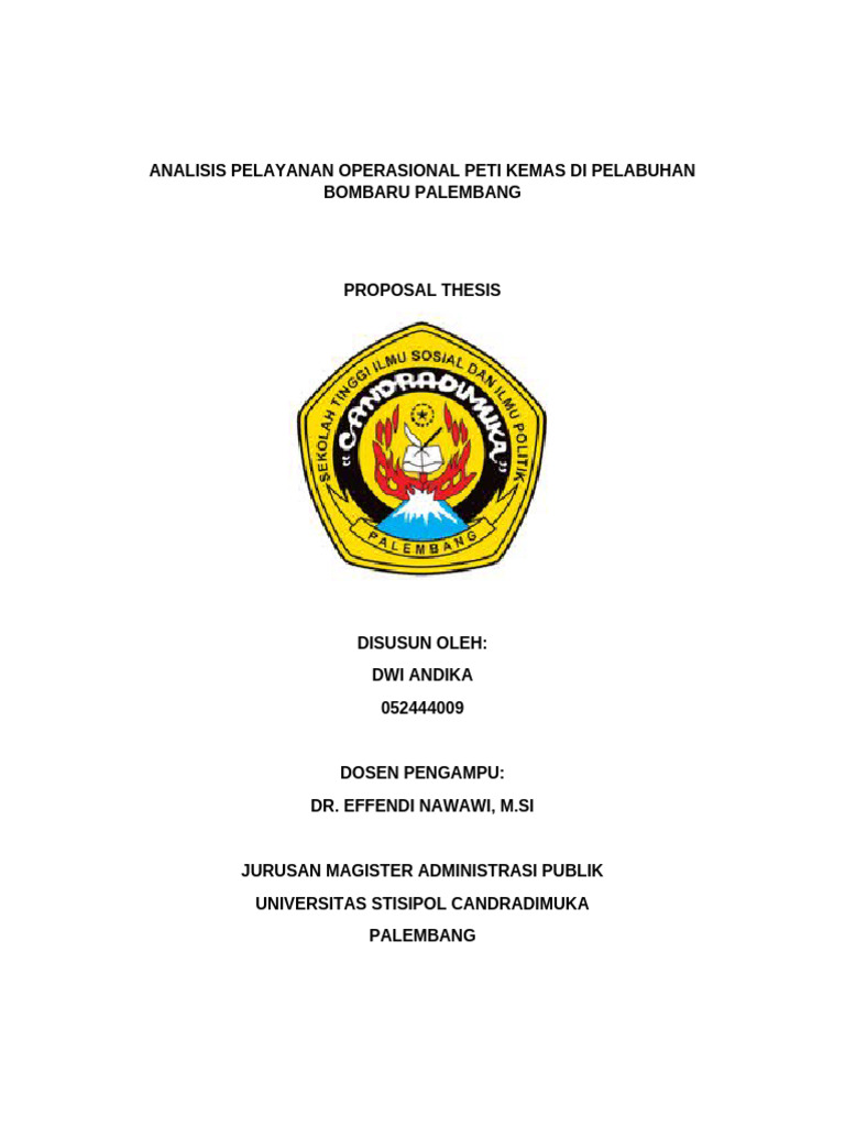 Proposal Tesis Dwi Andika | PDF