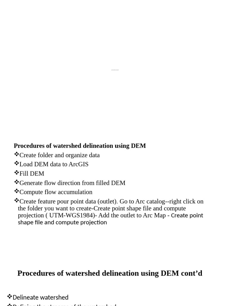 Watershed Delineation - Pps | PDF