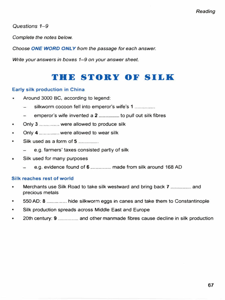 B11-Pt3 Reading Questions | PDF | Silk | Bird Migration