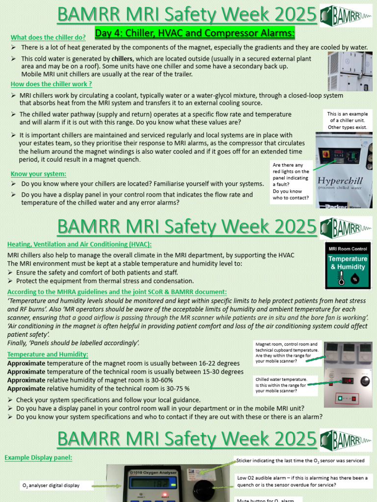 BAMRR MR Safety Week 2025 Day 4 Chiller HVAC Compressor and Other ...