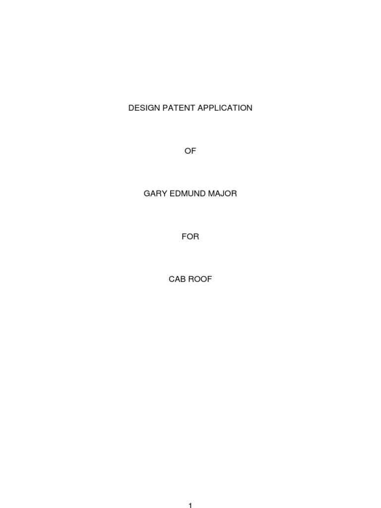 Sample Design Patent Application | PDF