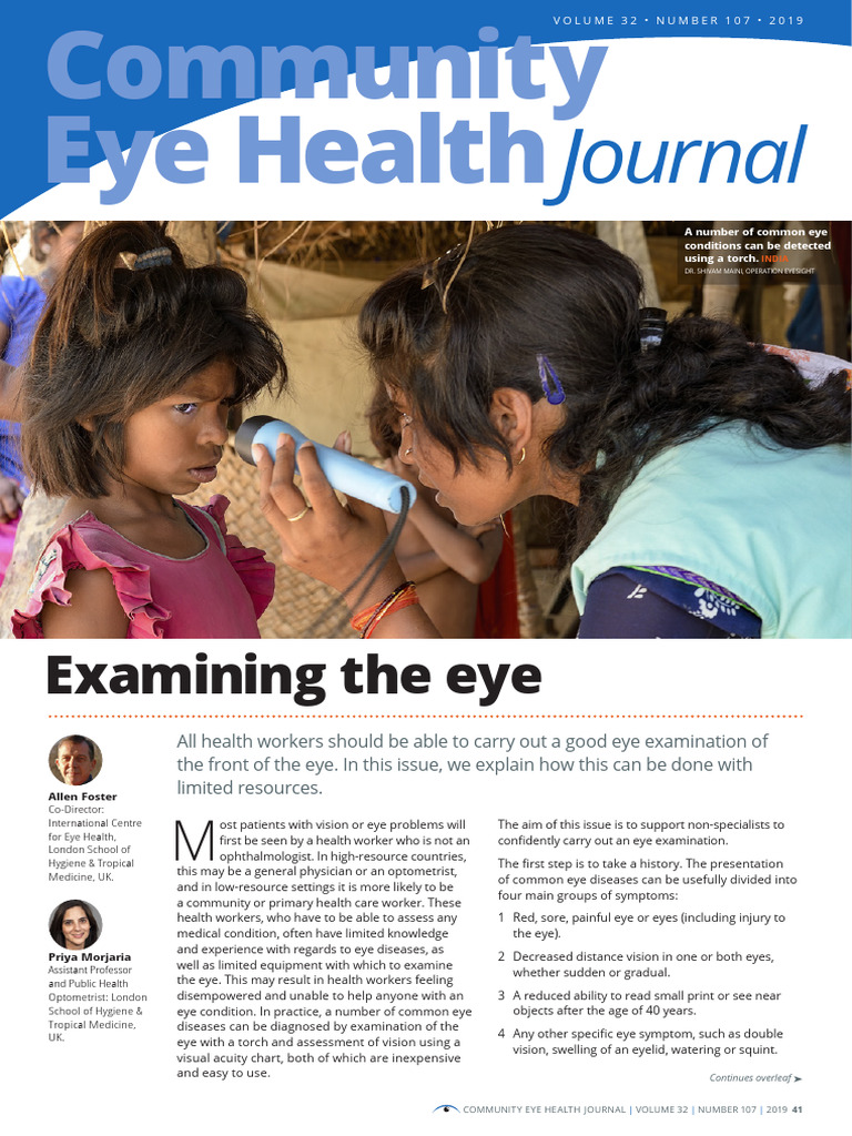 Eye Examination Techniques for Health Workers | PDF | Visual Impairment ...