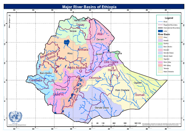 Major-River-Basins-Map | PDF | Ethiopia