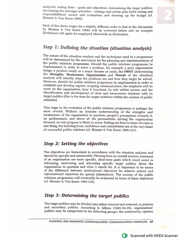 PRISA Model of Designing PR Campaigns | PDF