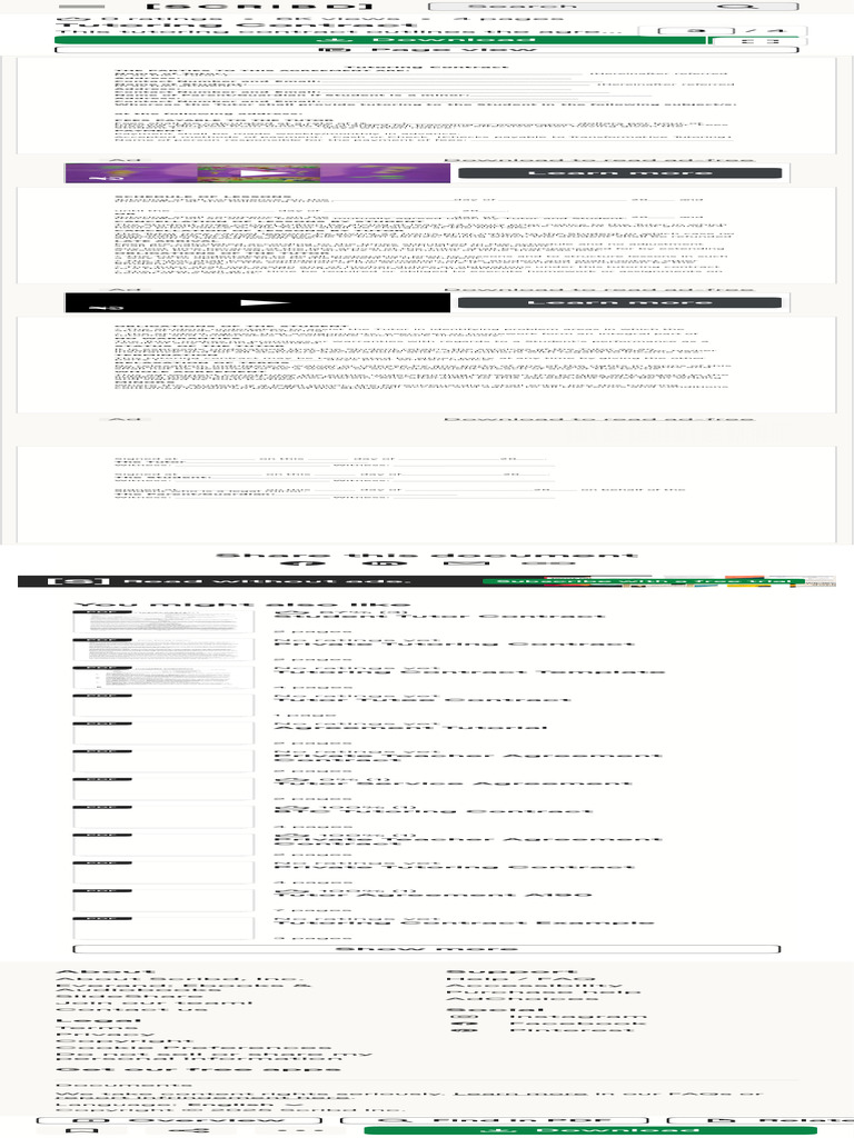 Tutoring Contract PDF Tutor Private Law 4 | PDF | Private Law | Business Law