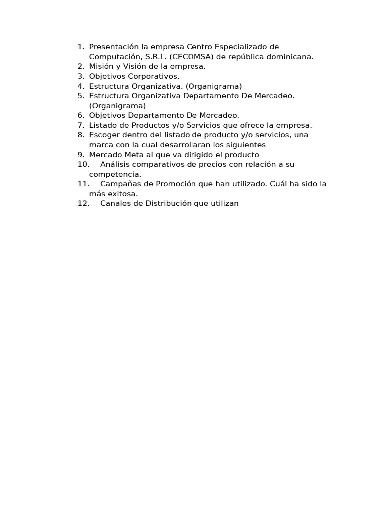 Presentación Principal Empresa Induban de Café Santo Domingo | PDF