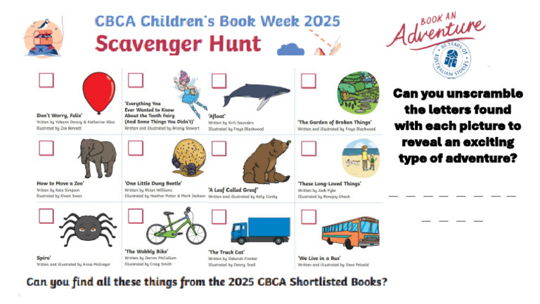 Scavenger Hunt Sheet | PDF