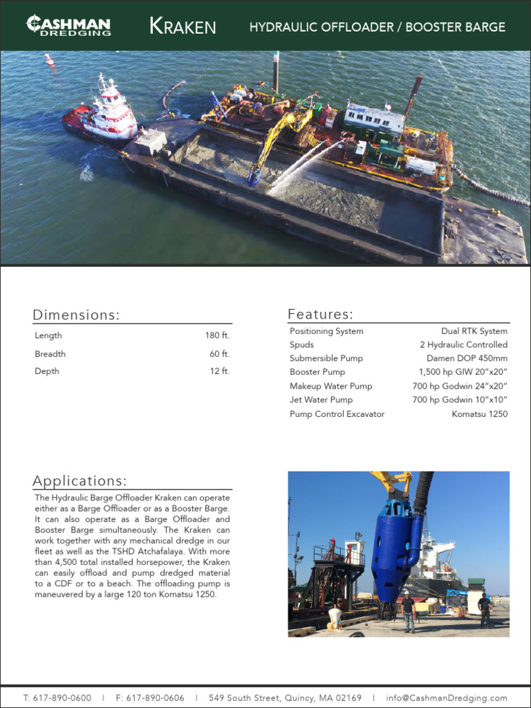 Hydraulic Barge Offloader Kraken Specs | PDF