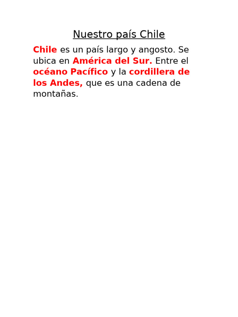 Nuestro País Chile | PDF