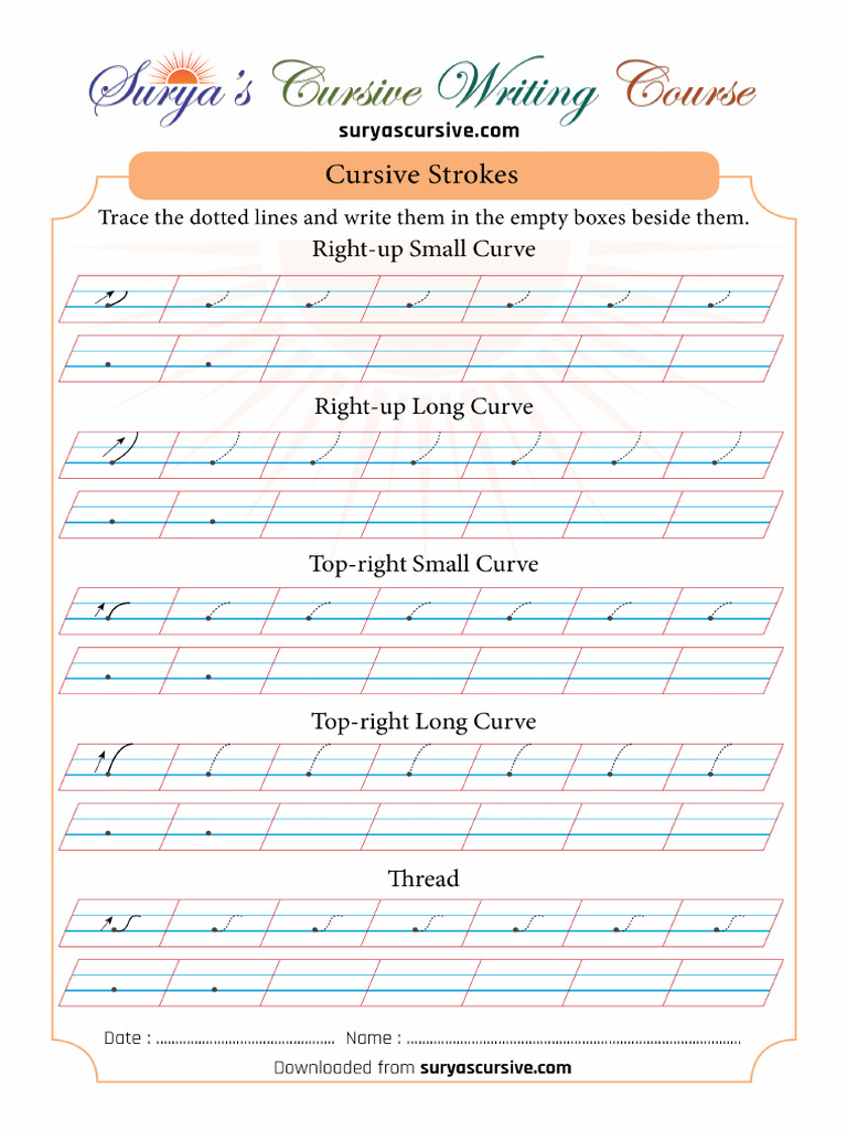 Cursive Strokes | PDF