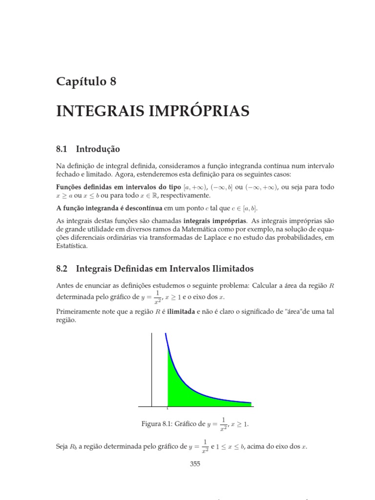 Integrais Impróprias e Aplicações | PDF | Função densidade | Integrante