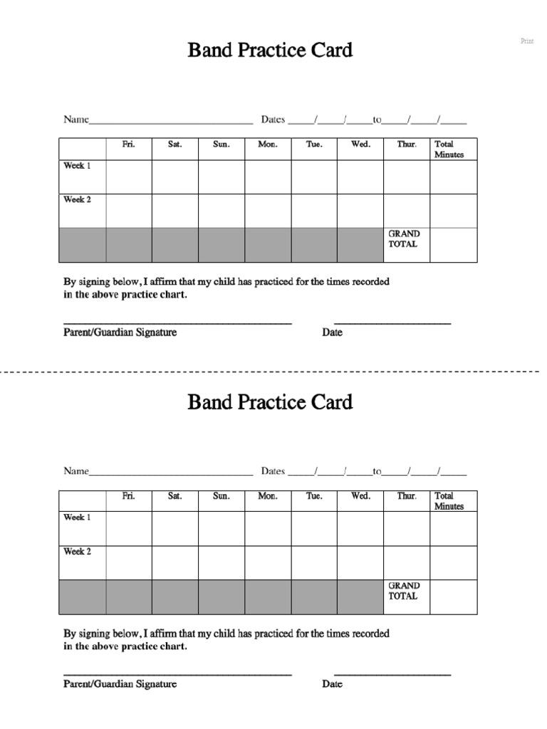 Practice Card - Editable - PDF - Schoology | PDF