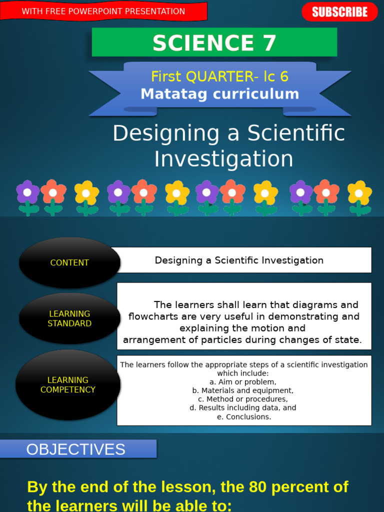Designing A Scientific Investigation | PDF | Experiment | Scientific Method
