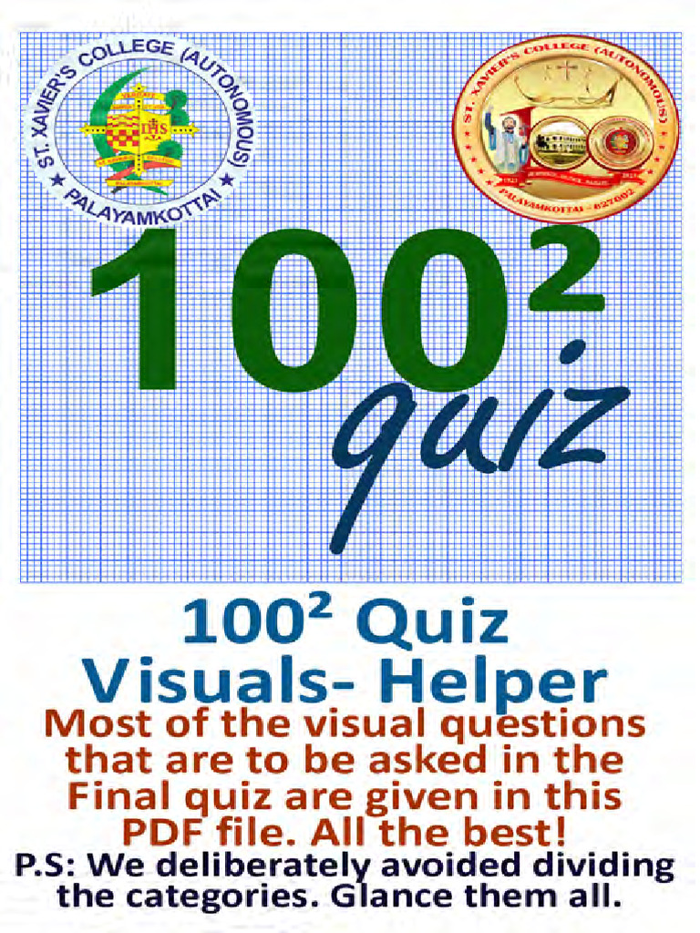 Visuals 100 Quiz | PDF