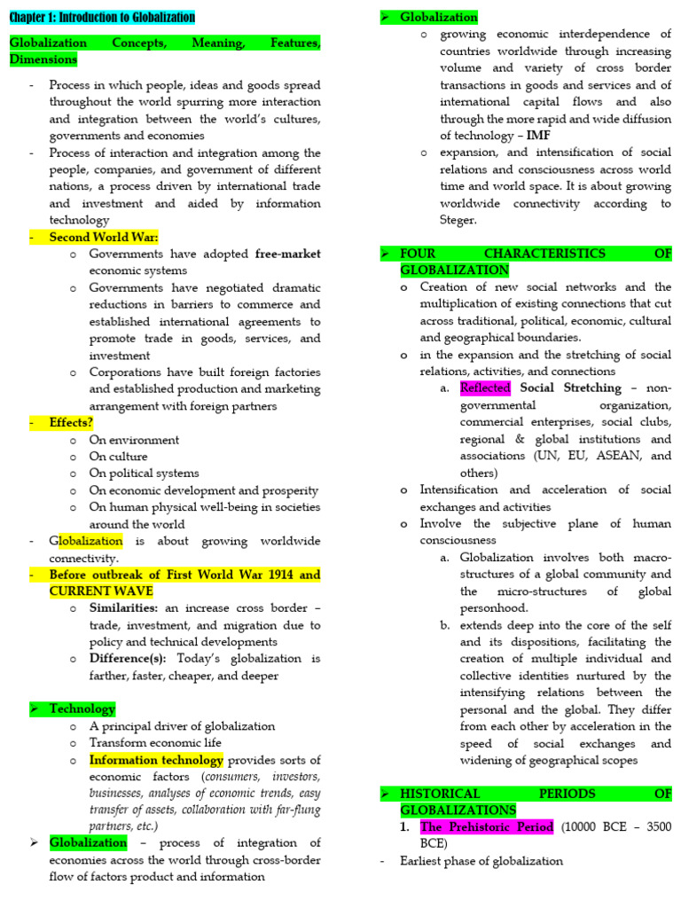 Understanding Globalization: Key Concepts | PDF | Globalization | Economies