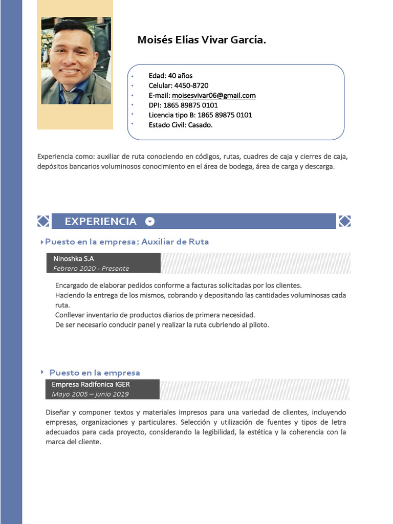 CV Moises Vivar | PDF