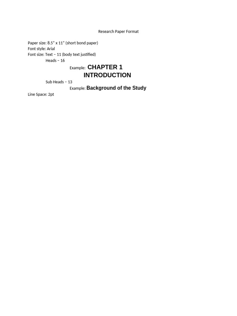 Research Paper Format | PDF