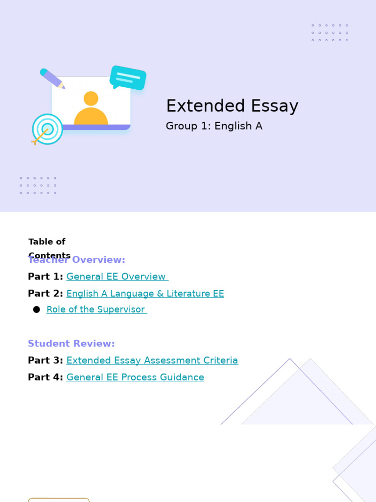 English A Extended Essay Guide | PDF | Critical Thinking | Essays