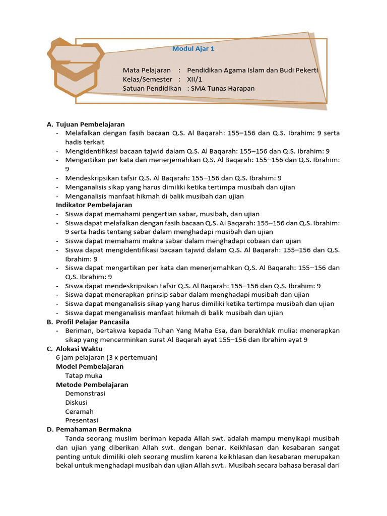 RPP PAI 12 Ganjil-Genap | PDF