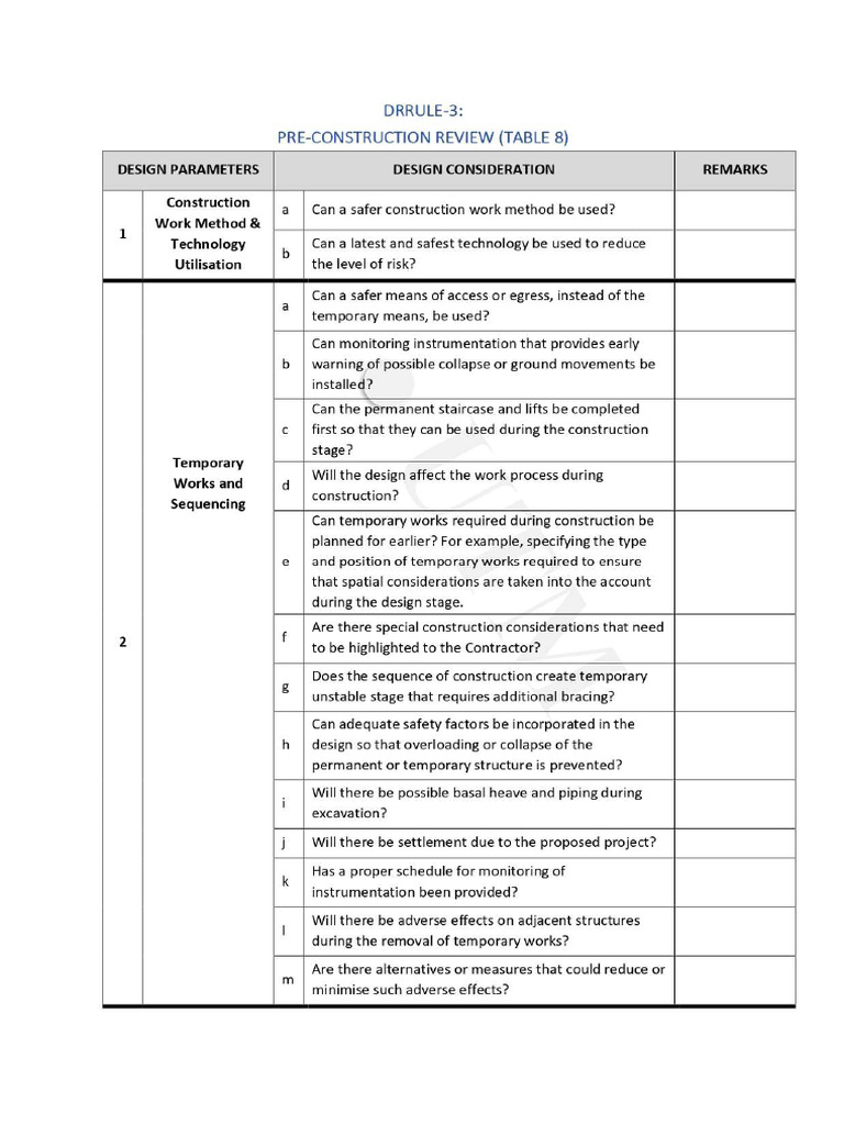 Checklist Dra 3 - Table 8 & 8a | PDF
