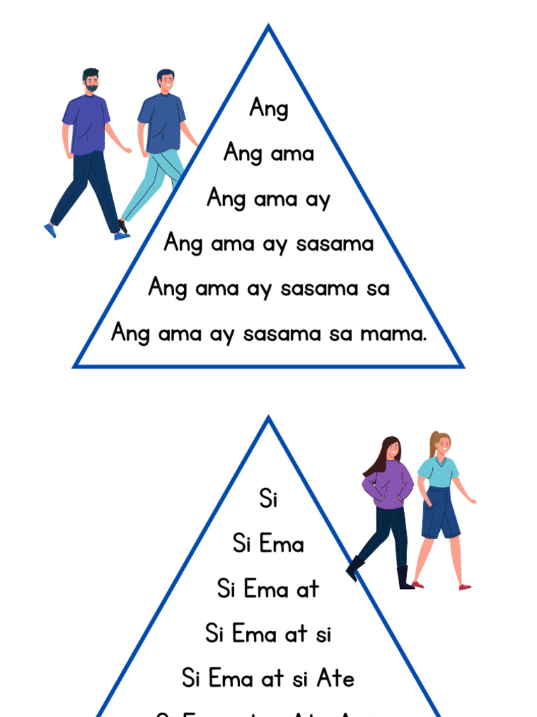 Filipino Pyramid Sentence Reading Fluency | PDF
