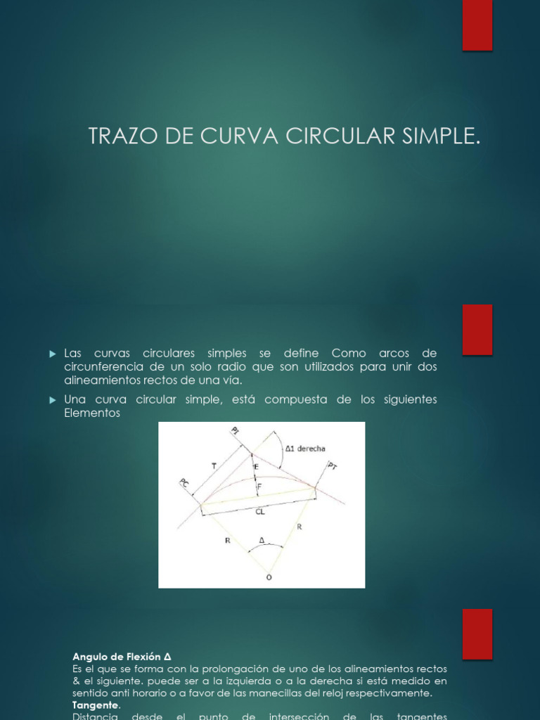 Curvas Circulares Simples | PDF | Tangente | Curva