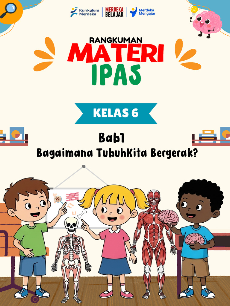 Rangkuman Materi IPAS Kelas 6 Bab 1 Bagaimana Tubuh Kita Bergerak PDF | PDF