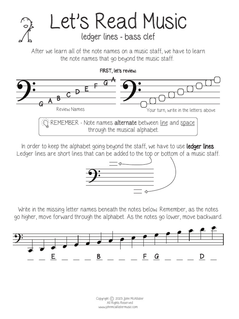 Bass Clef Ledger | PDF