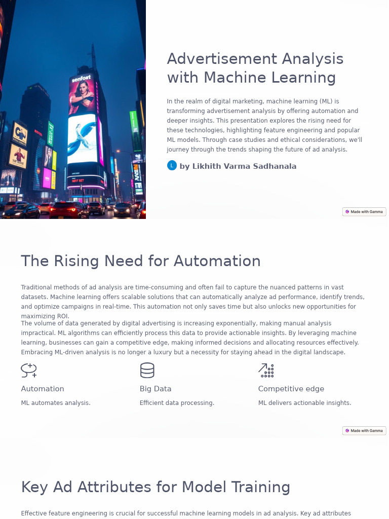 Advertisement Analysis With Machine Learning | PDF | Machine Learning | Information Science