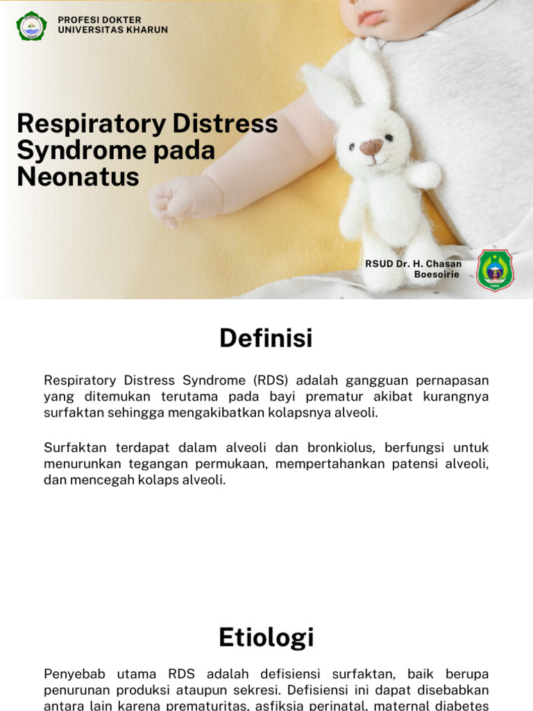 Respiratory Distress Syndrome Pada Neonatus PDF | PDF