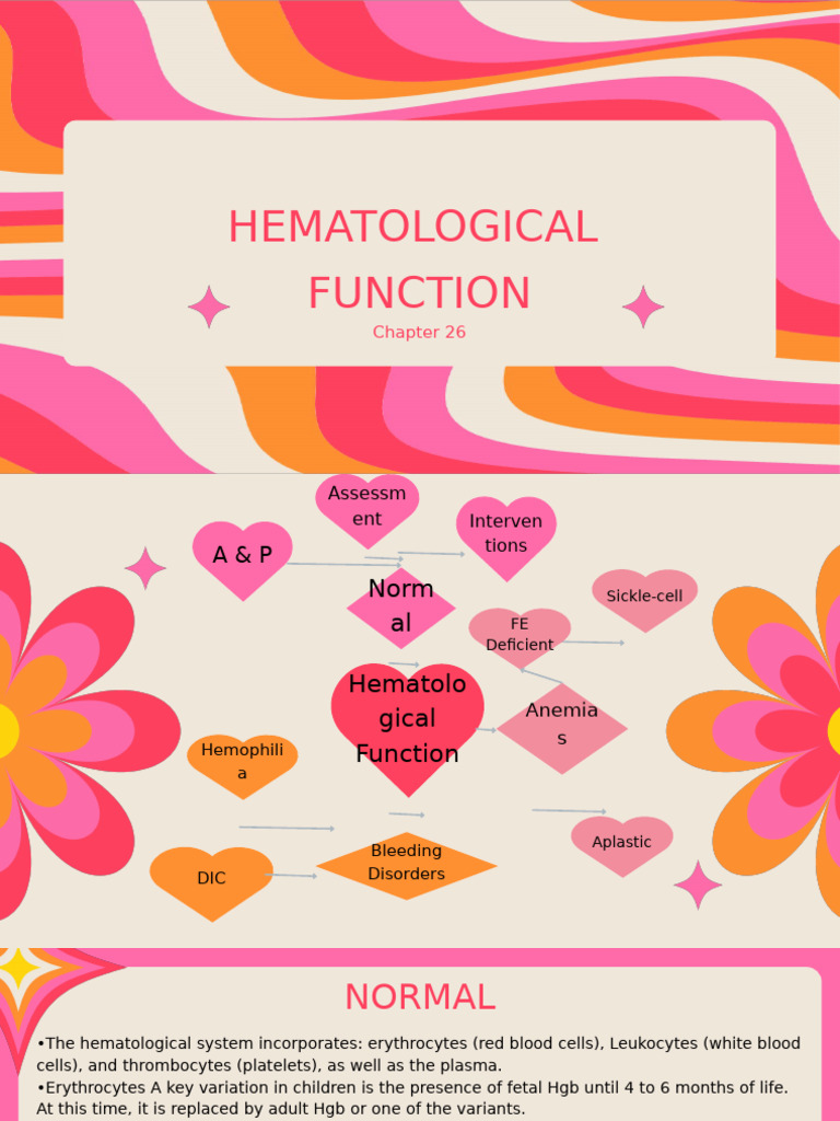 Hematological Function and Disorders Guide | PDF | Anemia | Coagulation