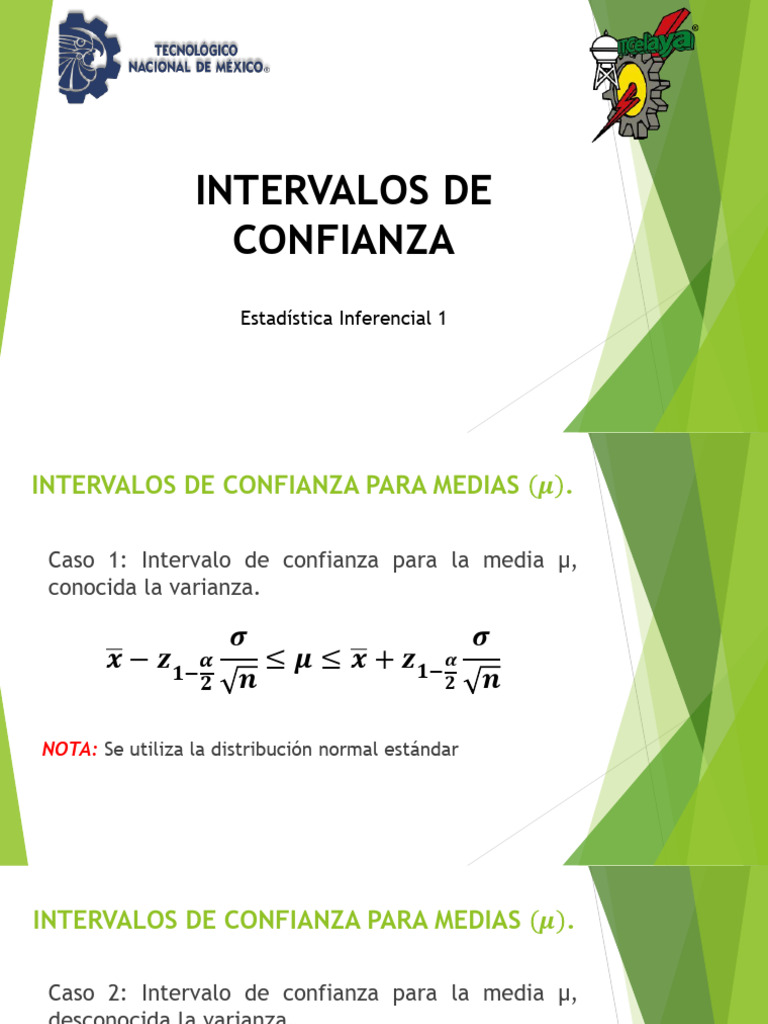 Intervalos de Confianza en Estadística | PDF | Intervalo de confianza ...