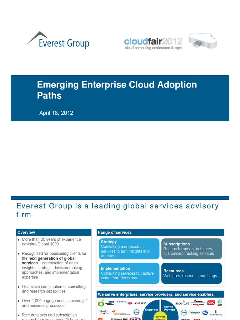 Emerging Enterprise Cloud Adoption Paths | PDF | Software As A Service ...
